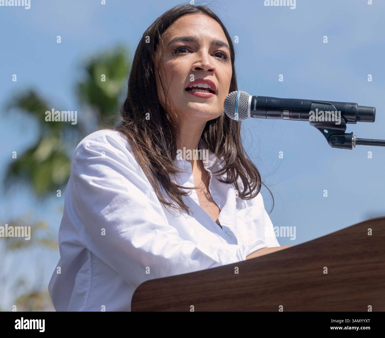Los Angeles, California, USA. 12th Apr, 2025. Rep. ALEXANDRIA OCASIO ...