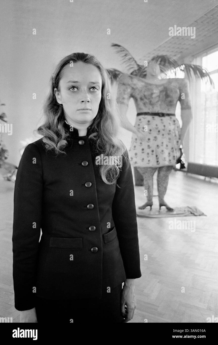 Niki de Saint Phalle. Portrait of the French sculptor and painter, Catherine Marie-Agnès Fal de ...