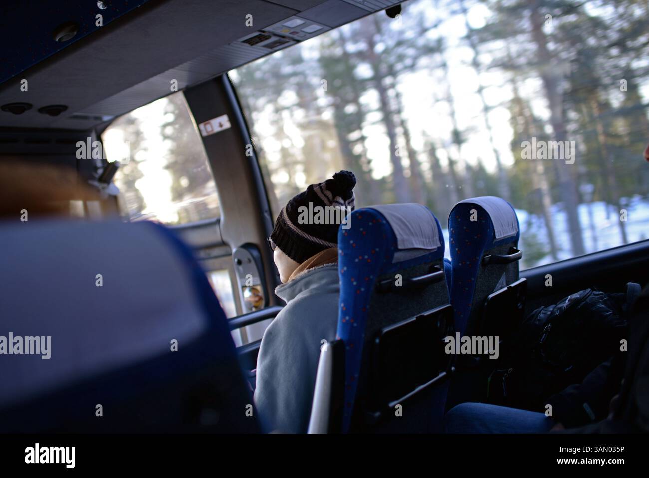 March 12, 2014 - Lapland, Lapland, Finland - Inside the bus from ...