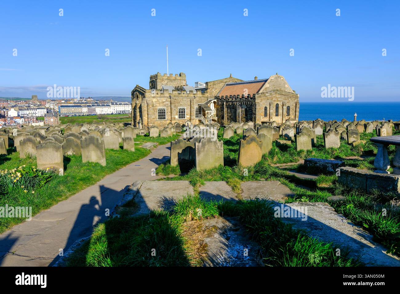 13 April 2025 - Whitby, UK - The Church of St Mary the Virgin in the ...