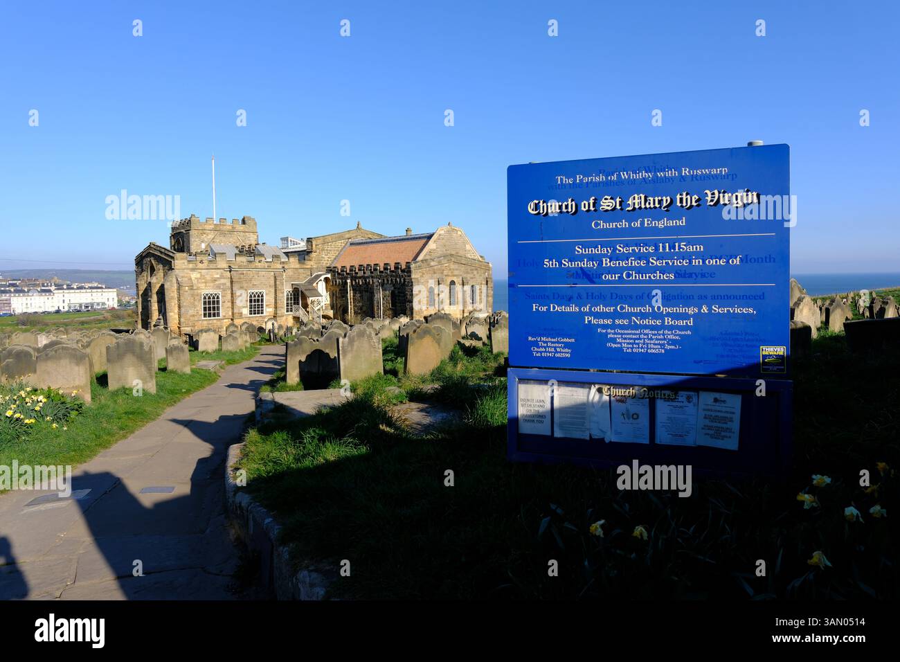 13 April 2025 - Whitby, UK - The Church of St Mary the Virgin in the ...
