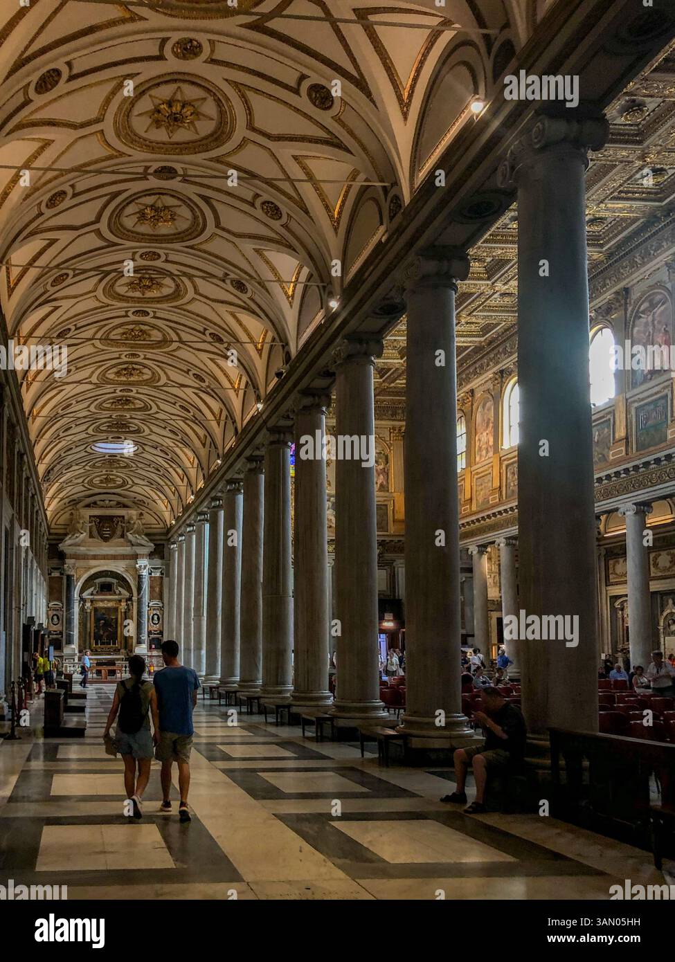 Interior of The Basilica of Saint Mary Major in Rome, Italy Stock Photo ...