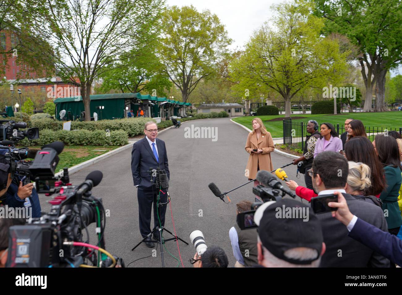 April 14, 2025, Washington, District of Columbia, USA: Kevin Hassett, Director of the National ...