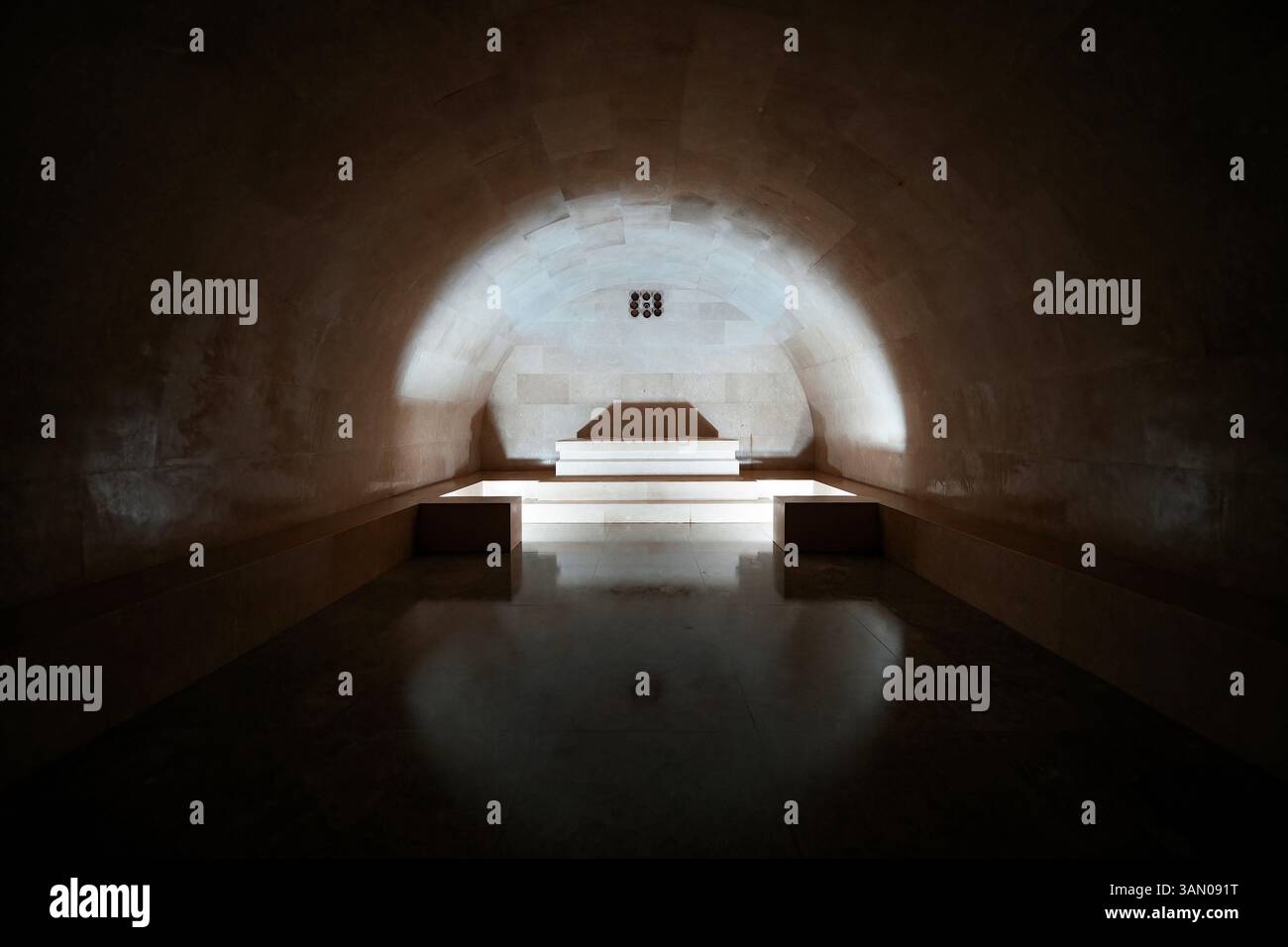 Vaulted crypt where lie the tomb of Peter II Petrovic Njegos in the ...