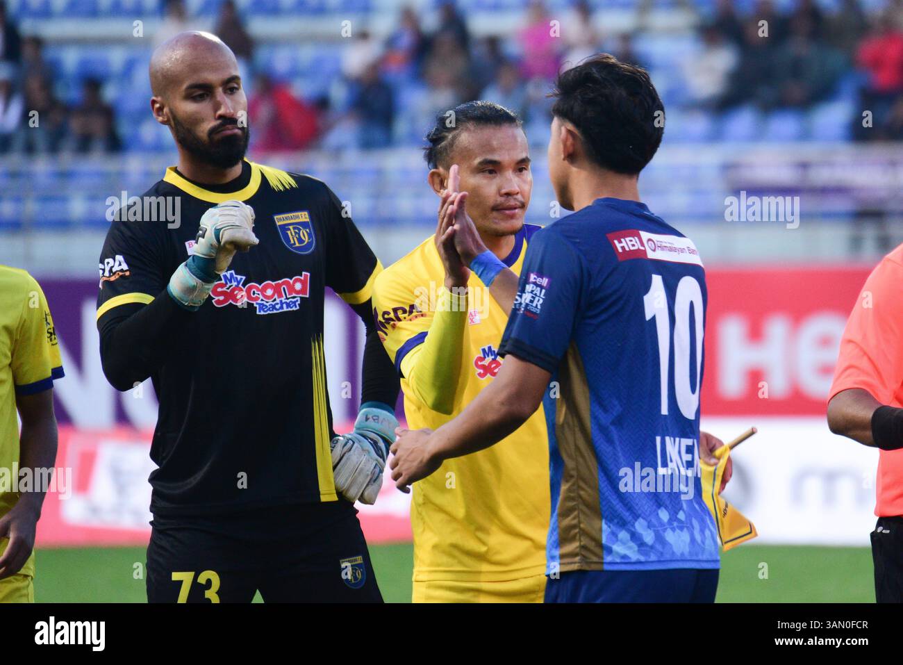 Kathmandu, Bagmati, Nepal. 14th Apr, 2025. Captains LAKEN LIMBU of ...