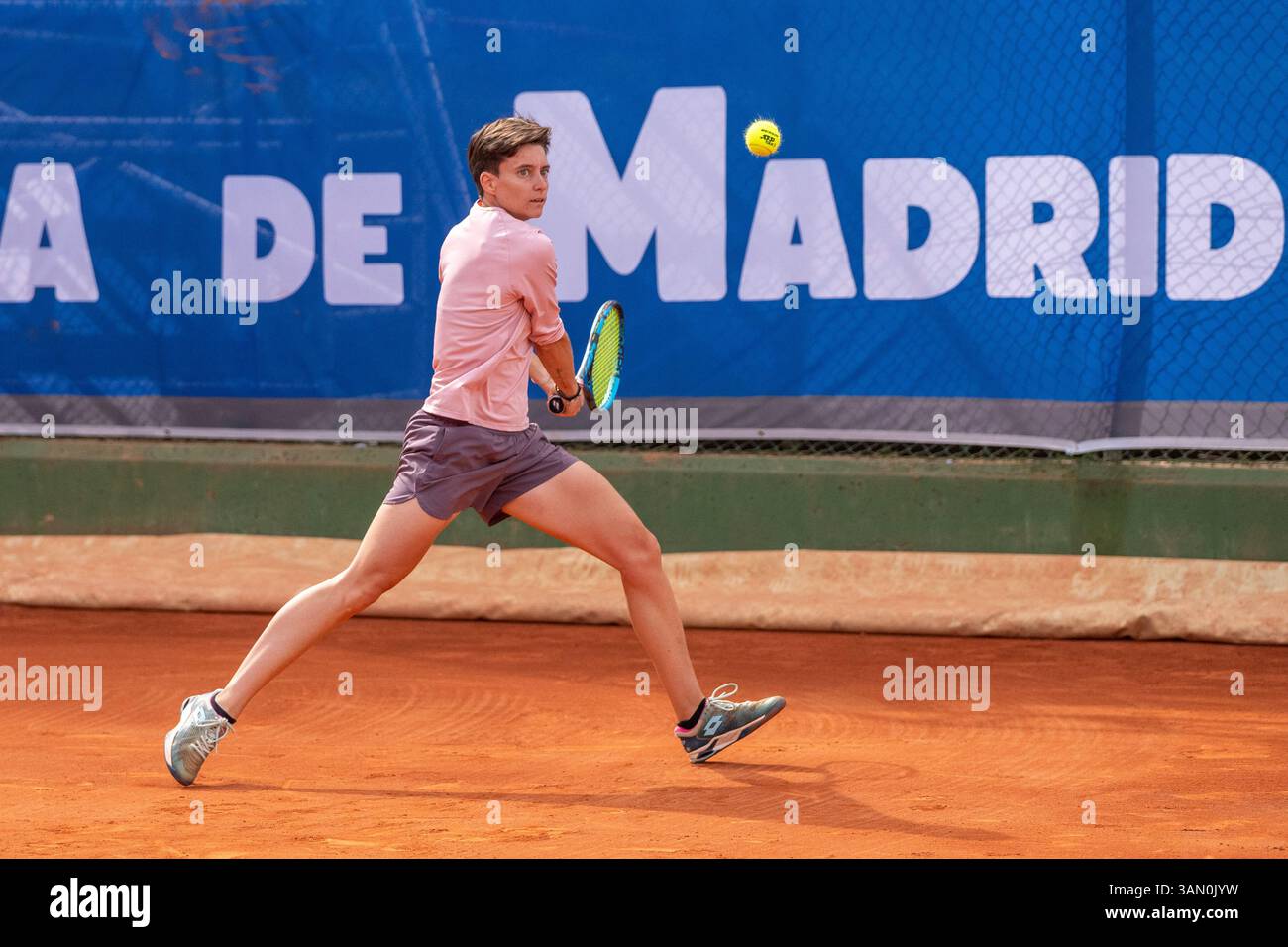 Madrid, Madrid, Spain. 14th Apr, 2025. GAIA SQUARCIALUPI playing match of the X ITF W100 Villa ...