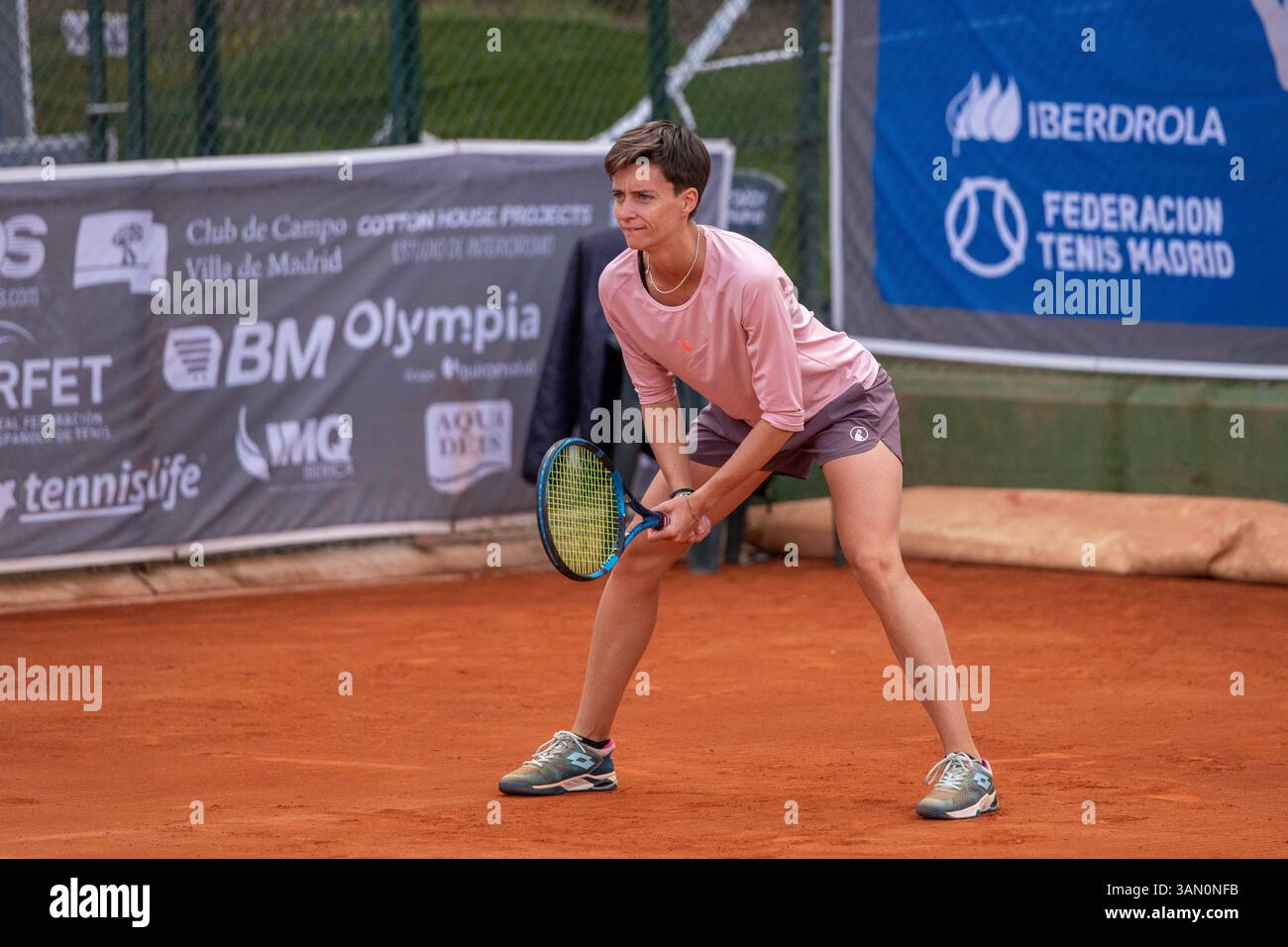 Madrid, Madrid, Spain. 14th Apr, 2025. GAIA SQUARCIALUPI playing match of the X ITF W100 Villa ...