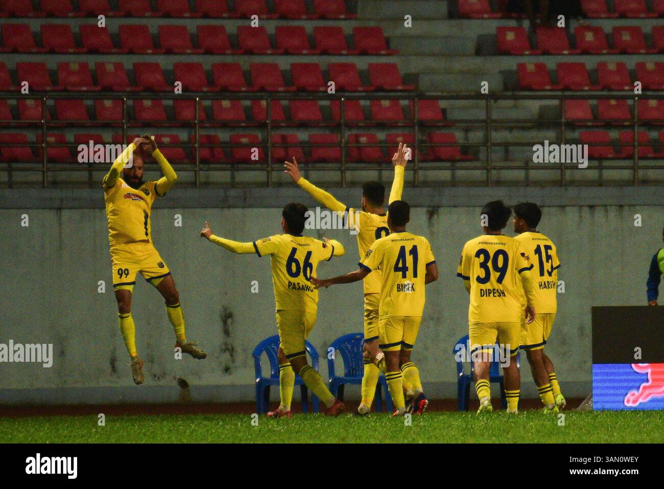Kathmandu, Bagmati, Nepal. 14th Apr, 2025. HIJAZI of DHANGADHI FC ...