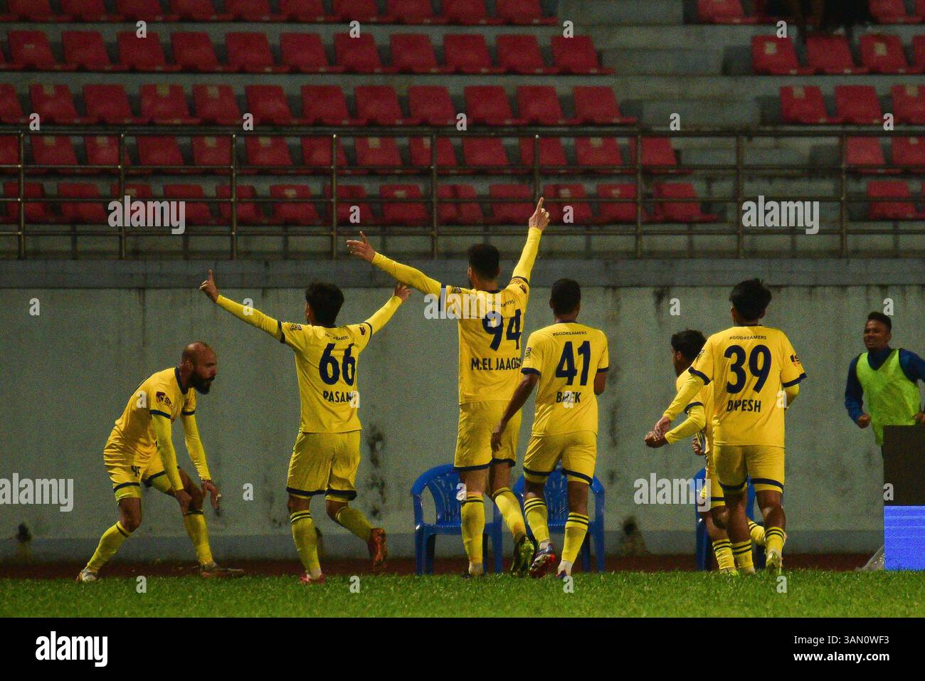 Kathmandu, Bagmati, Nepal. 14th Apr, 2025. HIJAZI of DHANGADHI FC ...