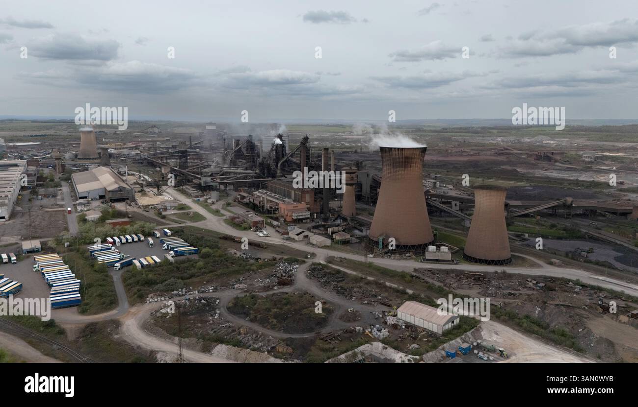 The British Steel works in Scunthorpe, North Lincolnshire. Picture date ...