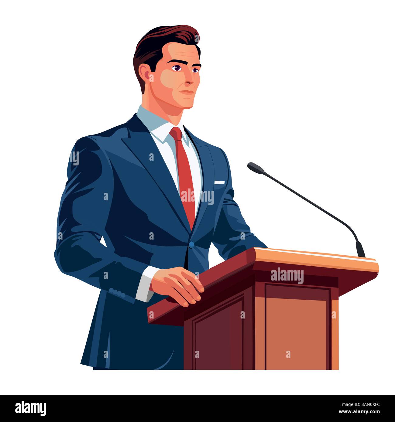Speaker podium man in Cut Out Stock Images & Pictures - Alamy