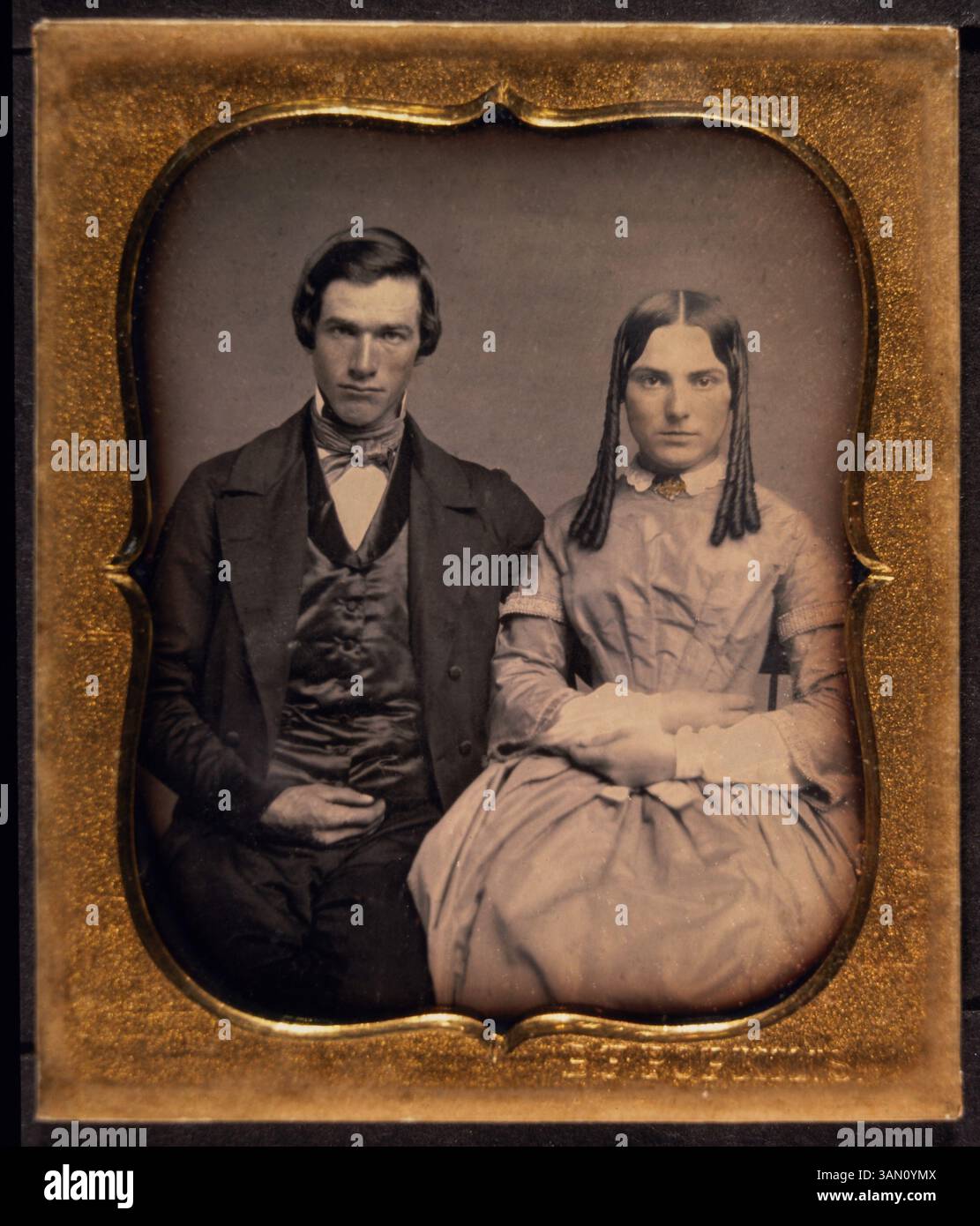 June 1, 1900 - Young Couple in Formal Attire, Portrait, Daguerreotype ...