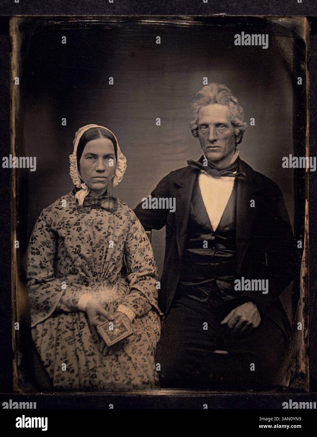 Couple portrait daguerreotype circa 1850s hi-res stock photography and ...
