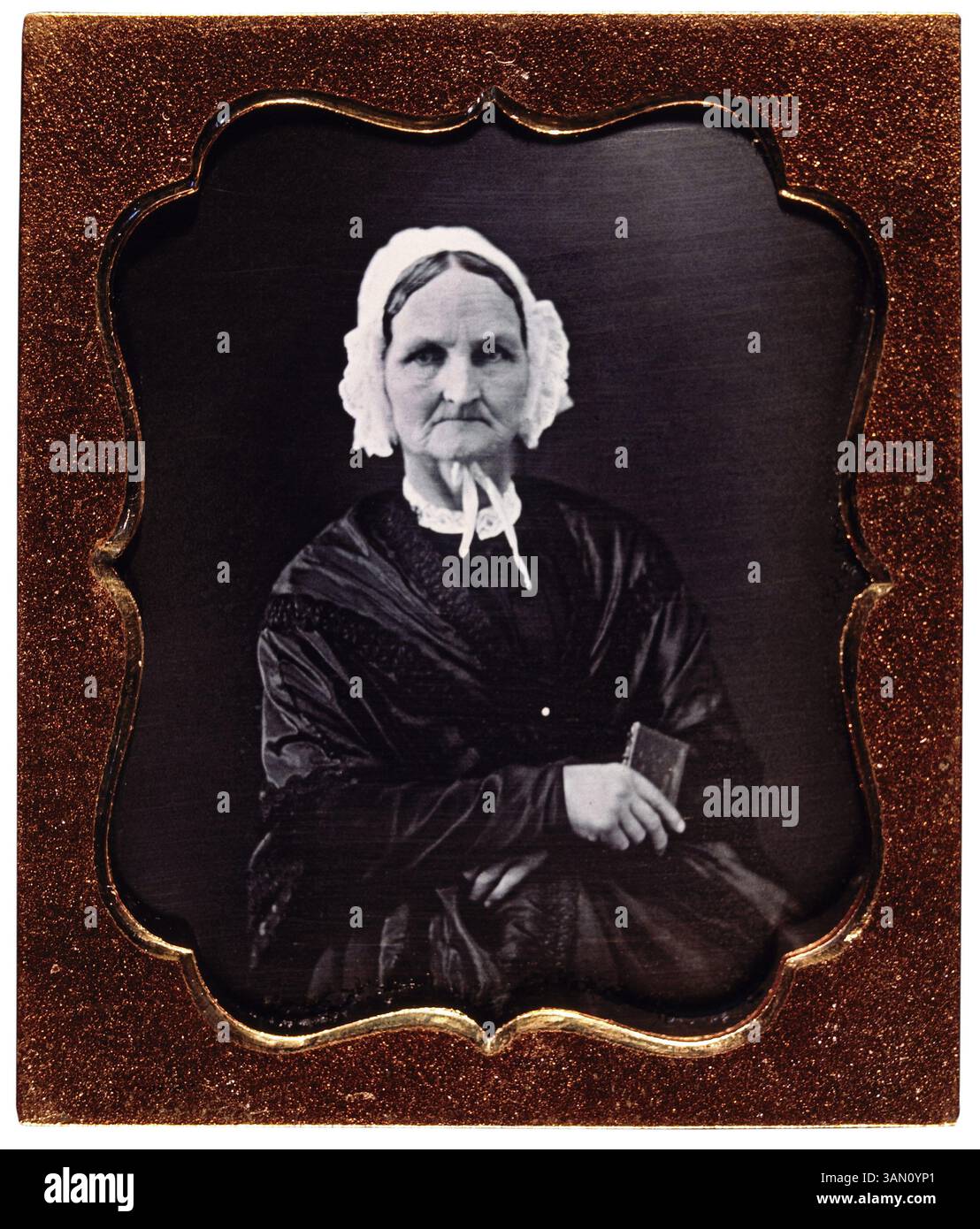 June 1, 1900 - Elderly Woman in White Bonnet, Portrait, Daguerreotype ...