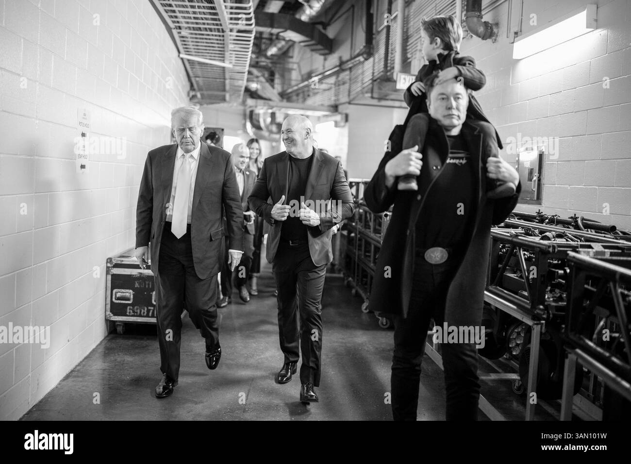 President Donald Trump attends UFC 314 at the Kaseya Center in Miami ...