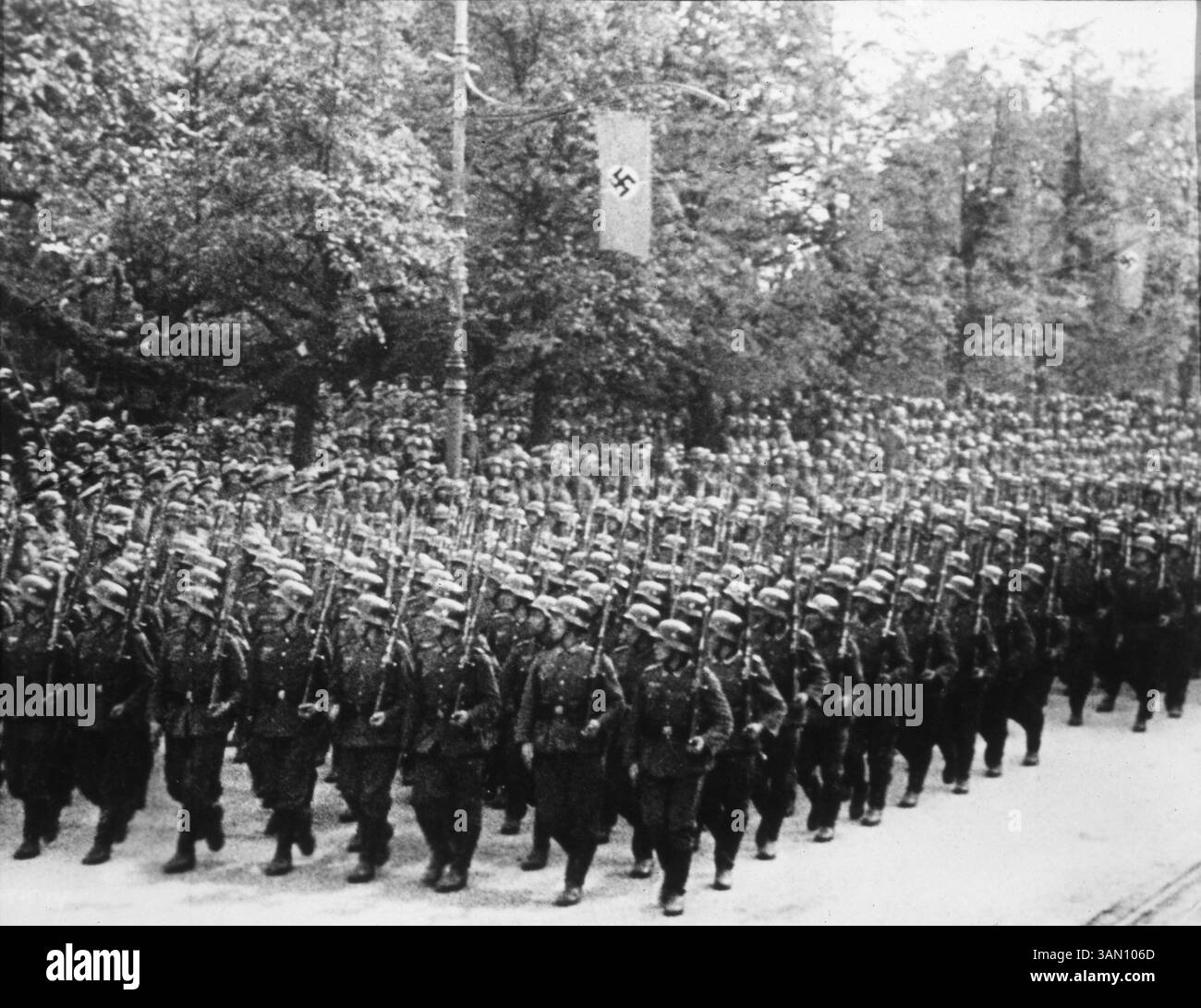 Jan. 1, 1930 - Marching Troops During Military Parade, Germany, Circa ...