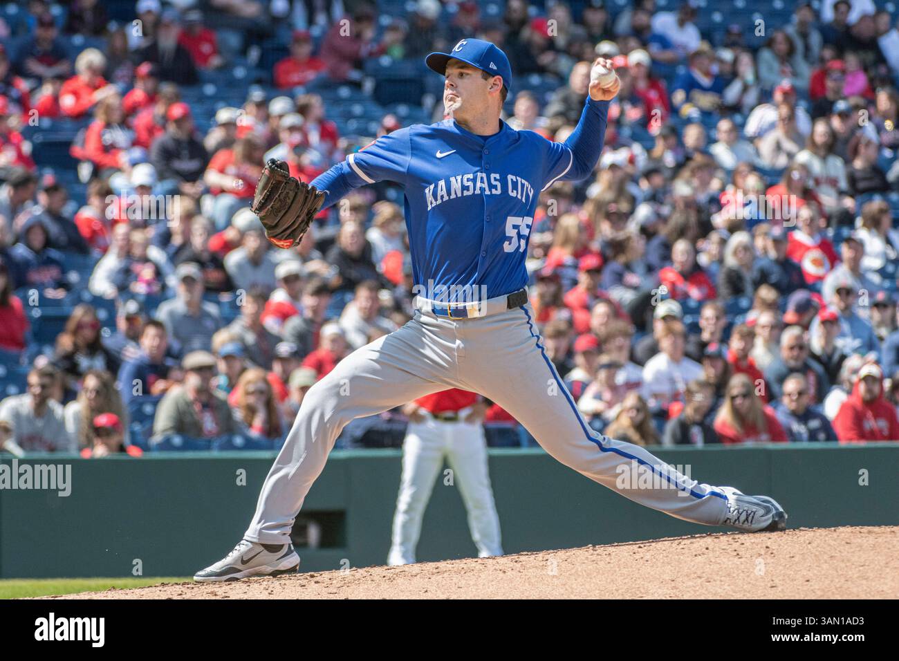 Kansas City Royals starting pitcher Cole Ragans delivers against the ...