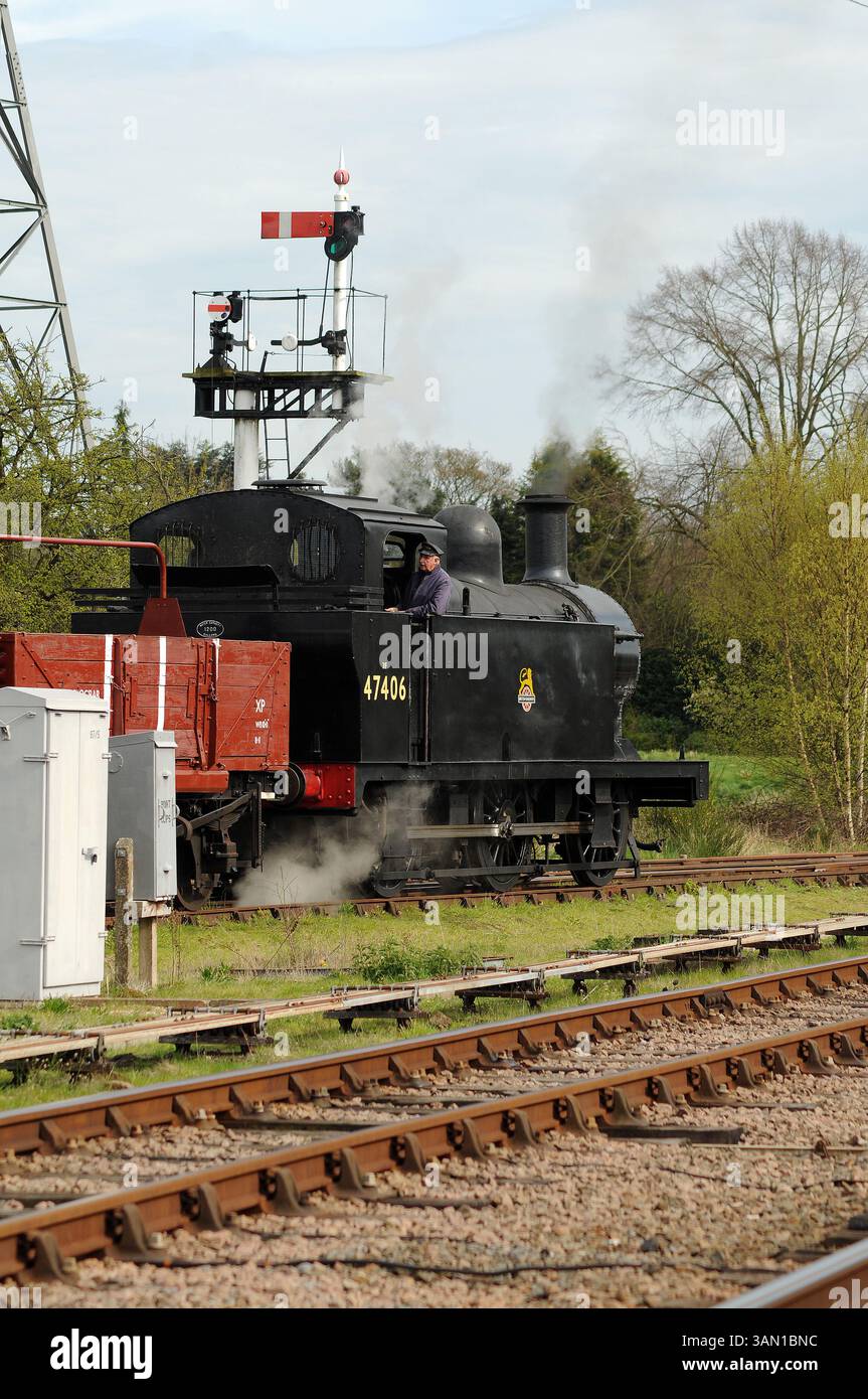 "47406" entering Swithland Sidings from the Mountsorrel Branch with a ...
