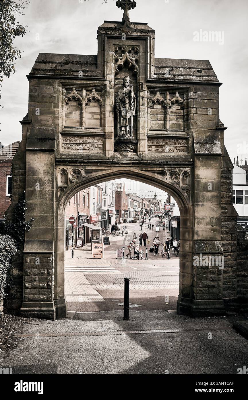 Gateway in front of St Mary's RC church,Mount pleasant,Chorley,UK Stock ...