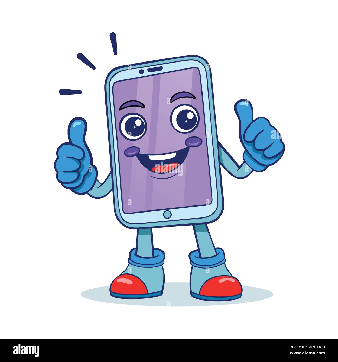 Cartoon smartphone mascot. Funny mobile phone character, smartphones ...