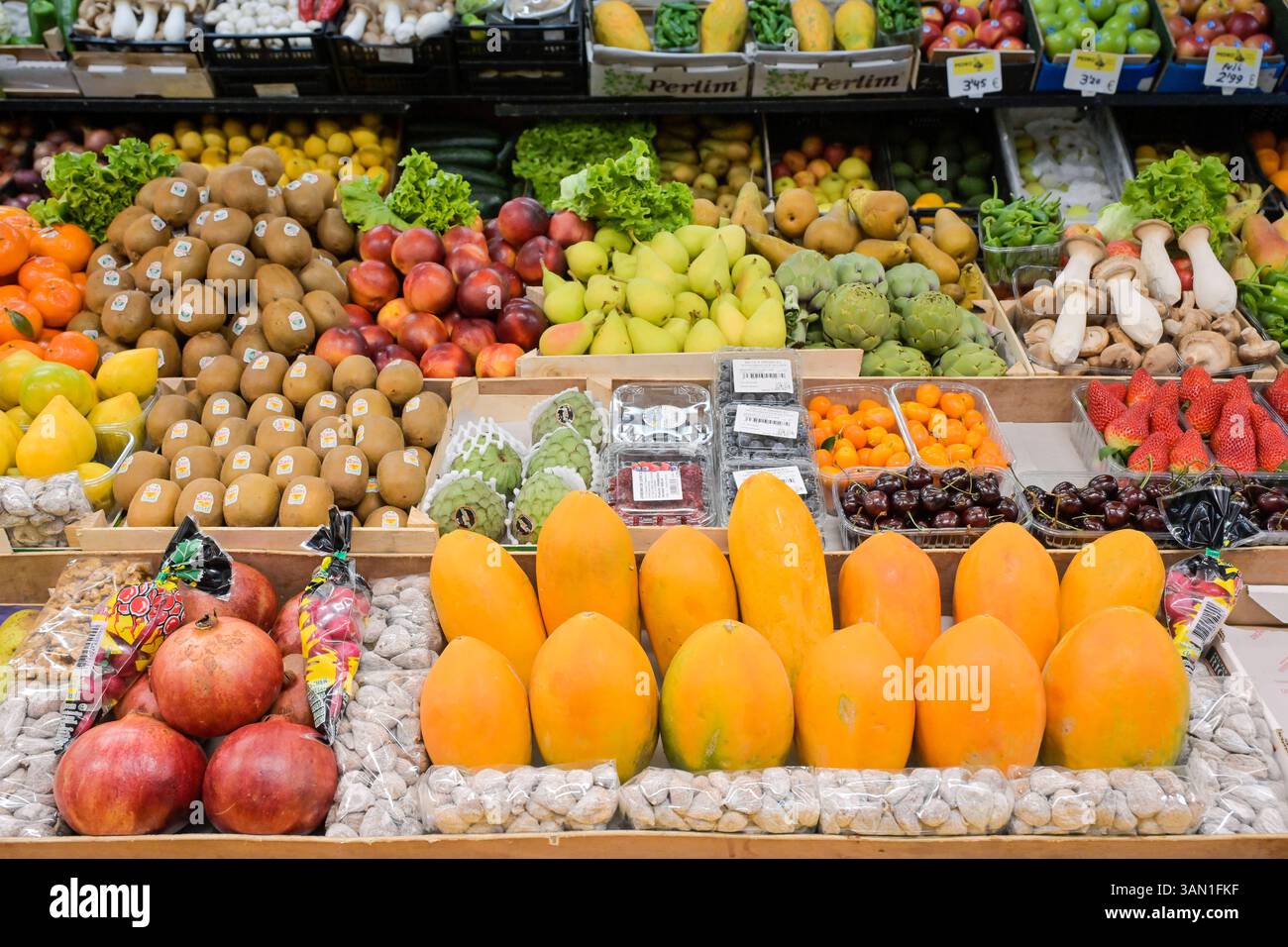 Frisches Obst, Früchte, San Cristobal de La Laguna, Teneriffa, Spanien ...