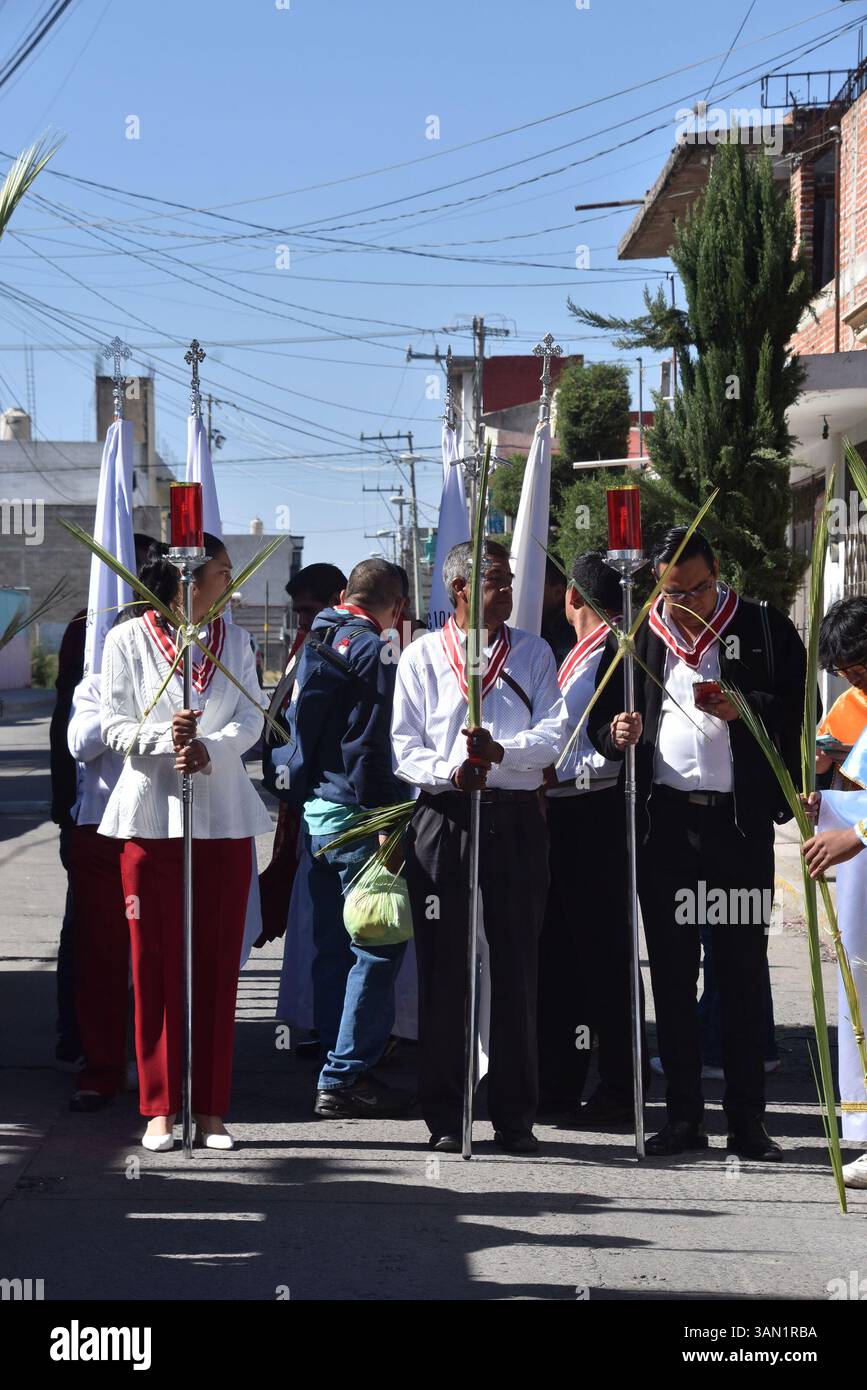 Palm Sunday procession in Huejotzingo, Puebla , Mexico Stock Photo - Alamy