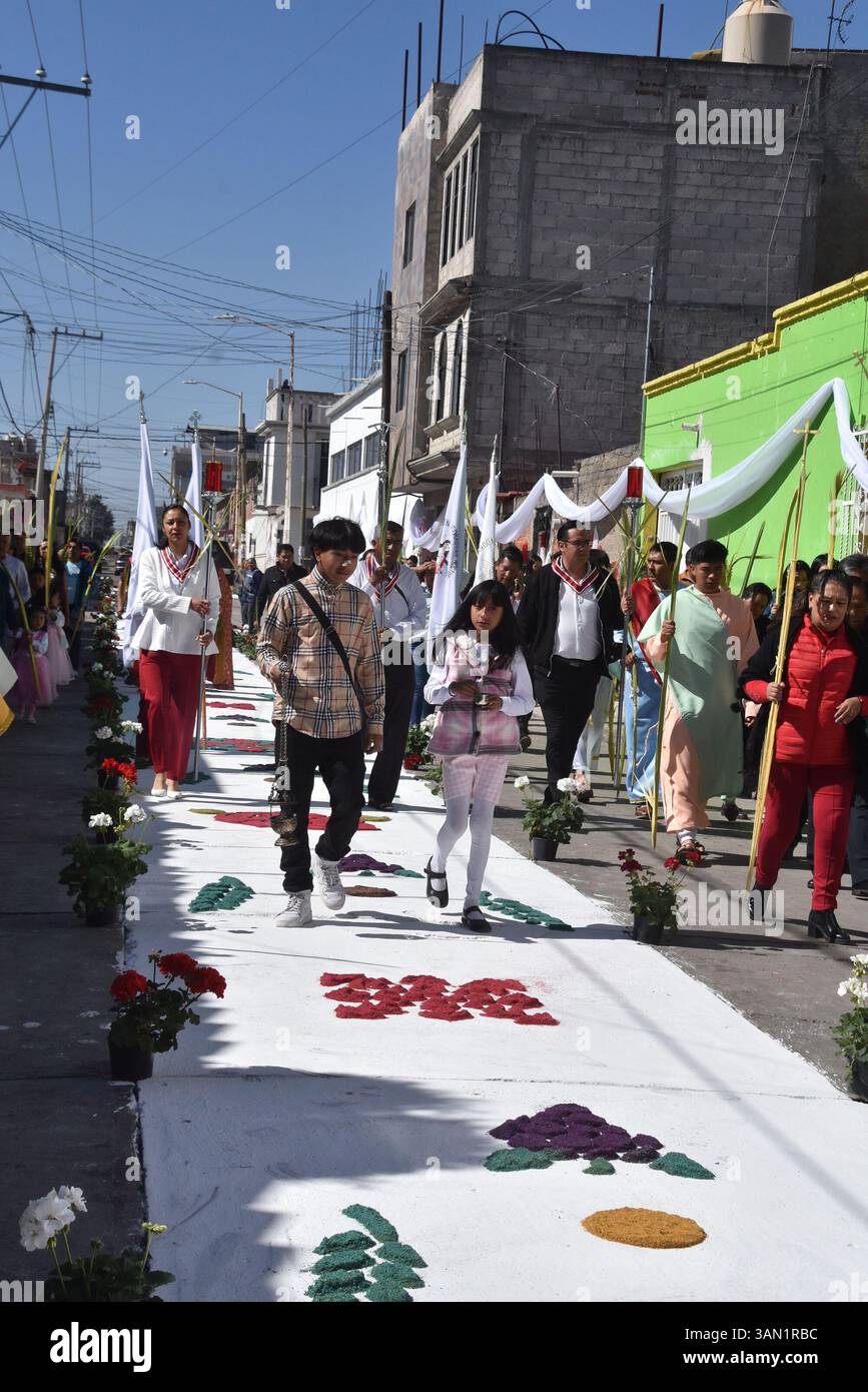 Palm Sunday procession in Huejotzingo, Puebla , Mexico Stock Photo - Alamy