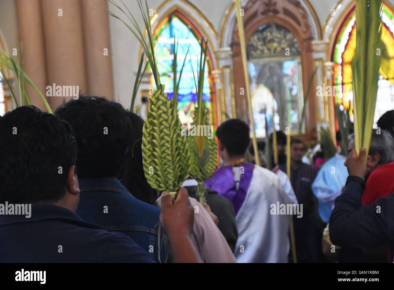 Palm Sunday procession in Huejotzingo, Puebla , Mexico Stock Photo - Alamy