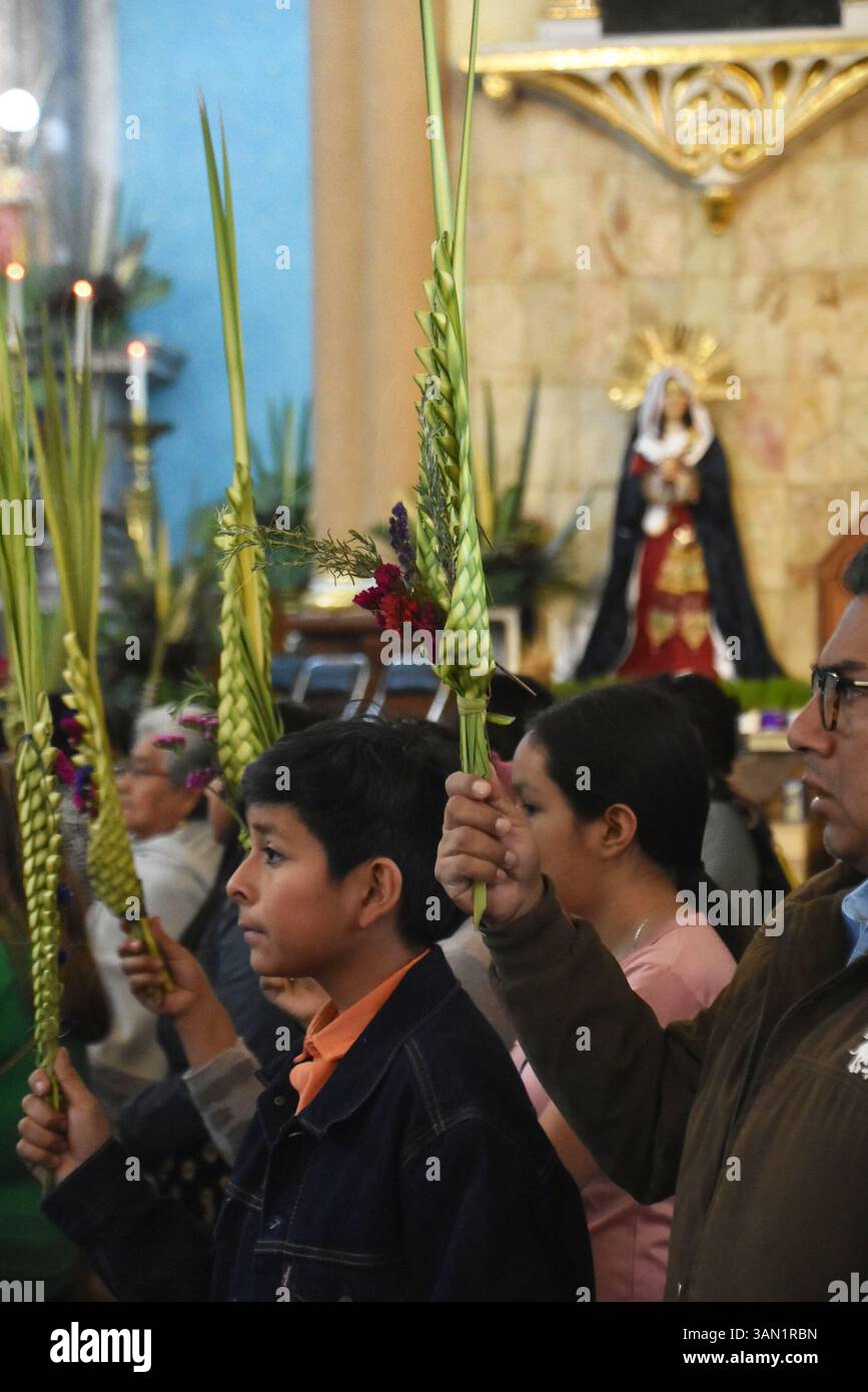 Palm Sunday procession in Huejotzingo, Puebla , Mexico Stock Photo - Alamy