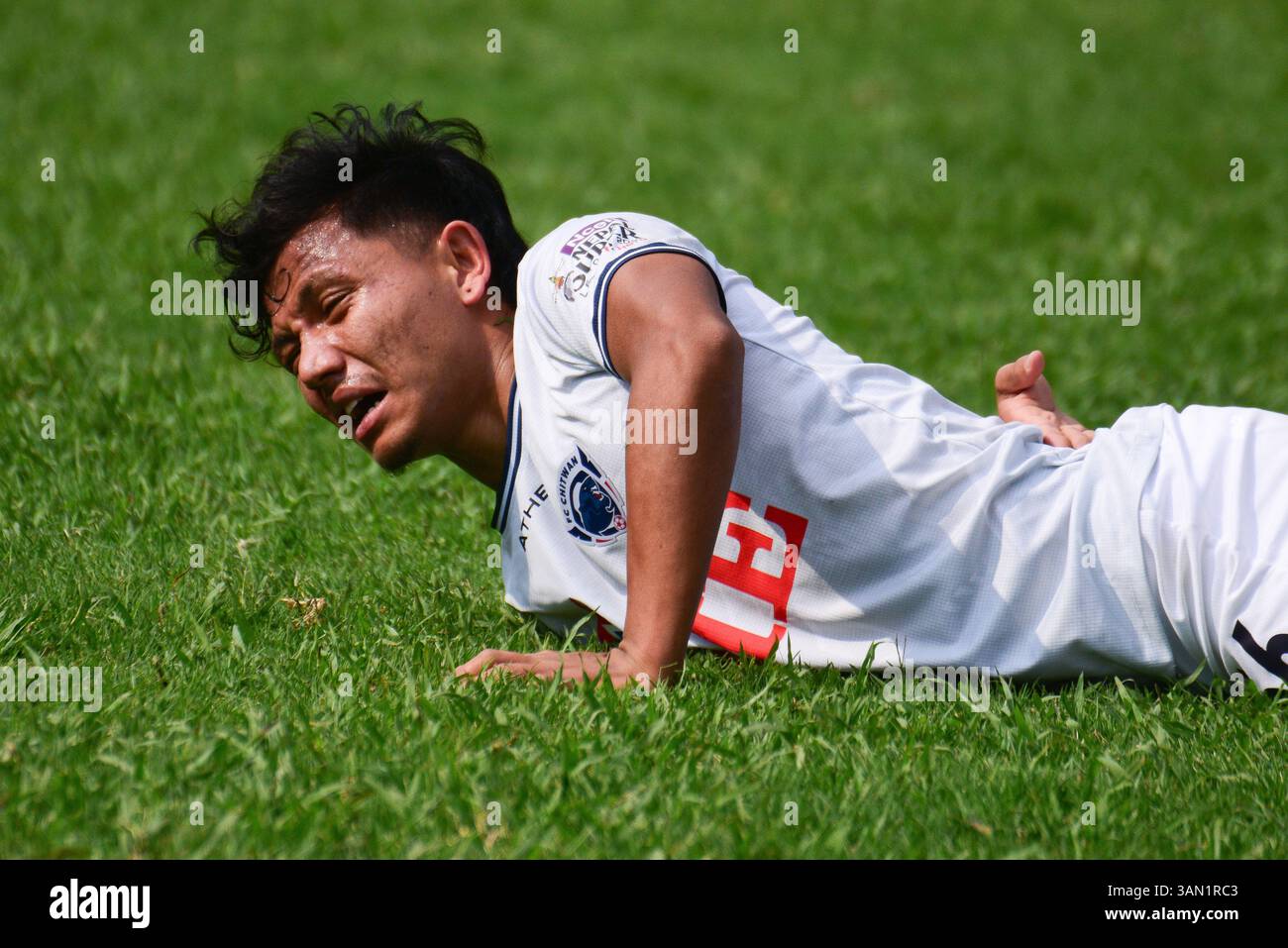 Kathmandu, Bagmati, Nepal. 14th Apr, 2025. SUMIT SHRESTHA of FC Chitwan ...