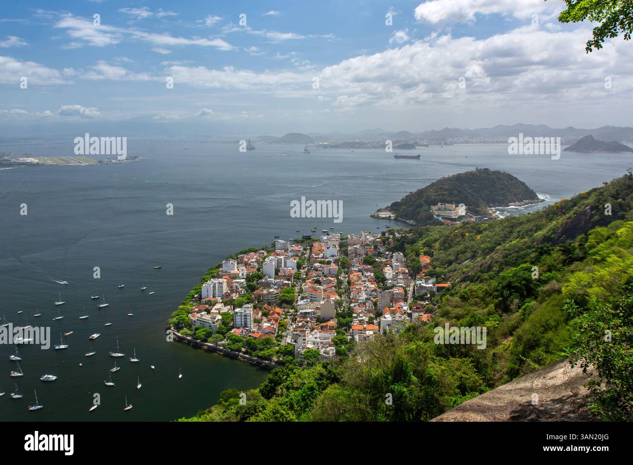 Historic neighbourhood of Urca next to the Sugarloaf Mountain in Rio de ...
