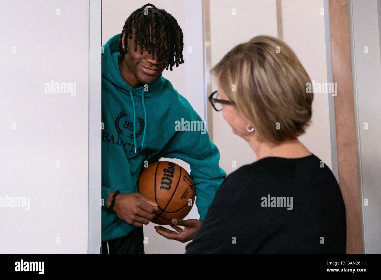Toronto, Canada. 14th Apr, 2025. Toronto Raptors guard Ja'Kobe Walter ...