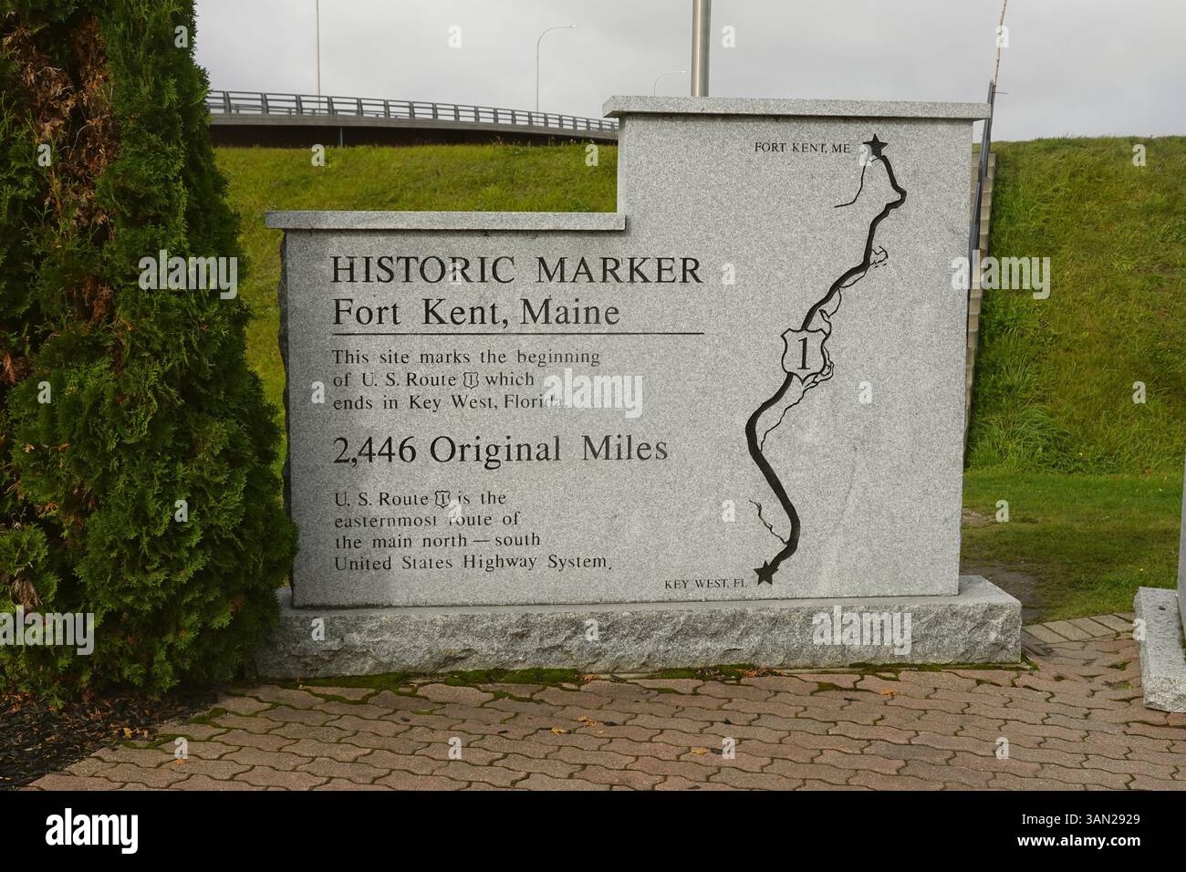 America's First Mile, Fort Kent, Maine Stock Photo - Alamy