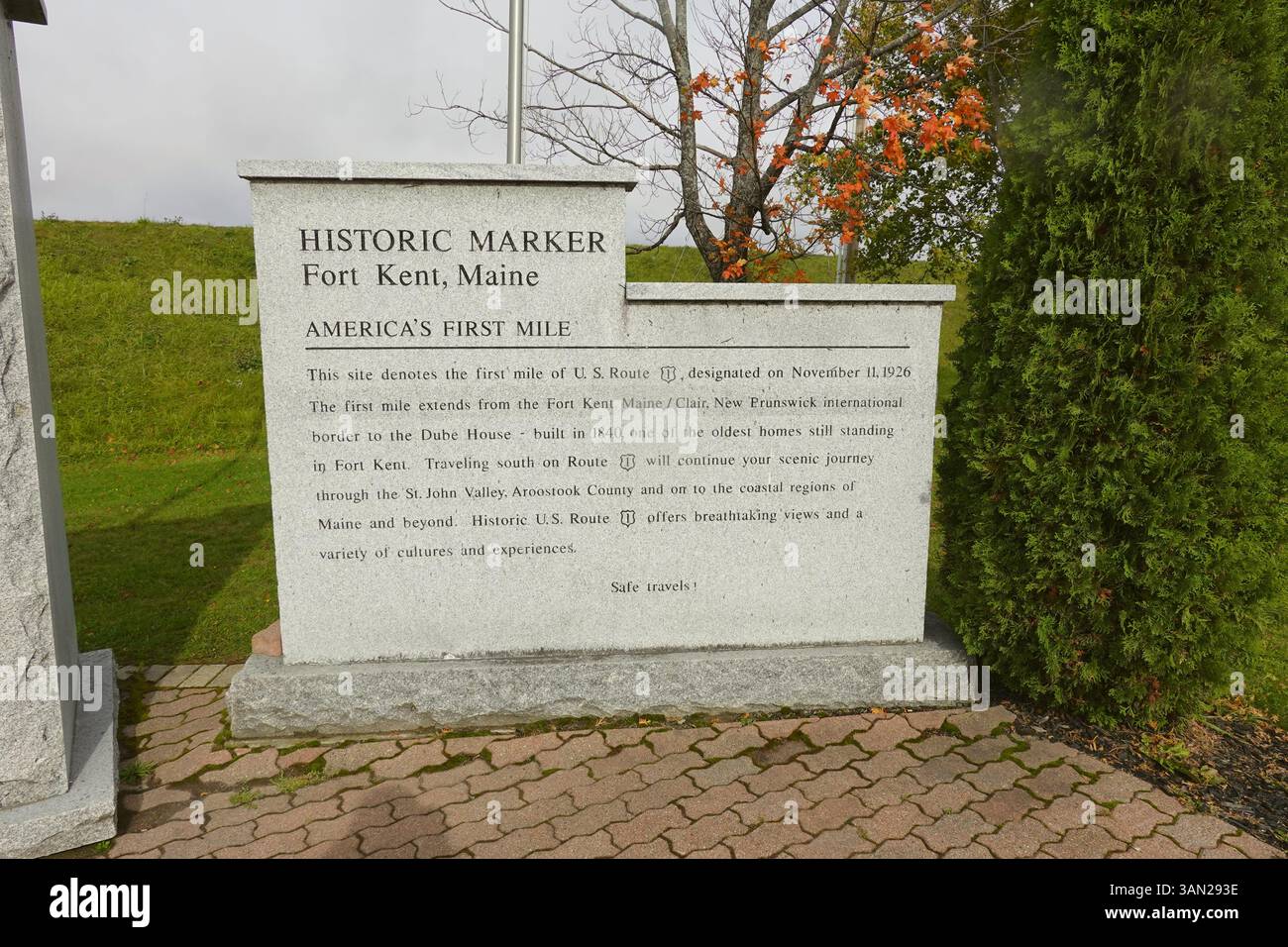 America's First Mile, Fort Kent, Maine Stock Photo - Alamy