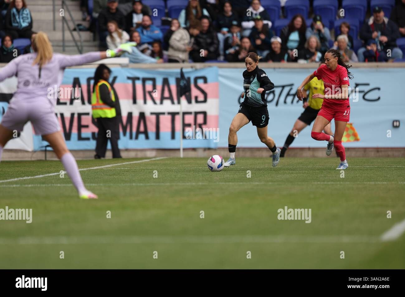 Gotham FC forward Esther González #9 during action in the National ...