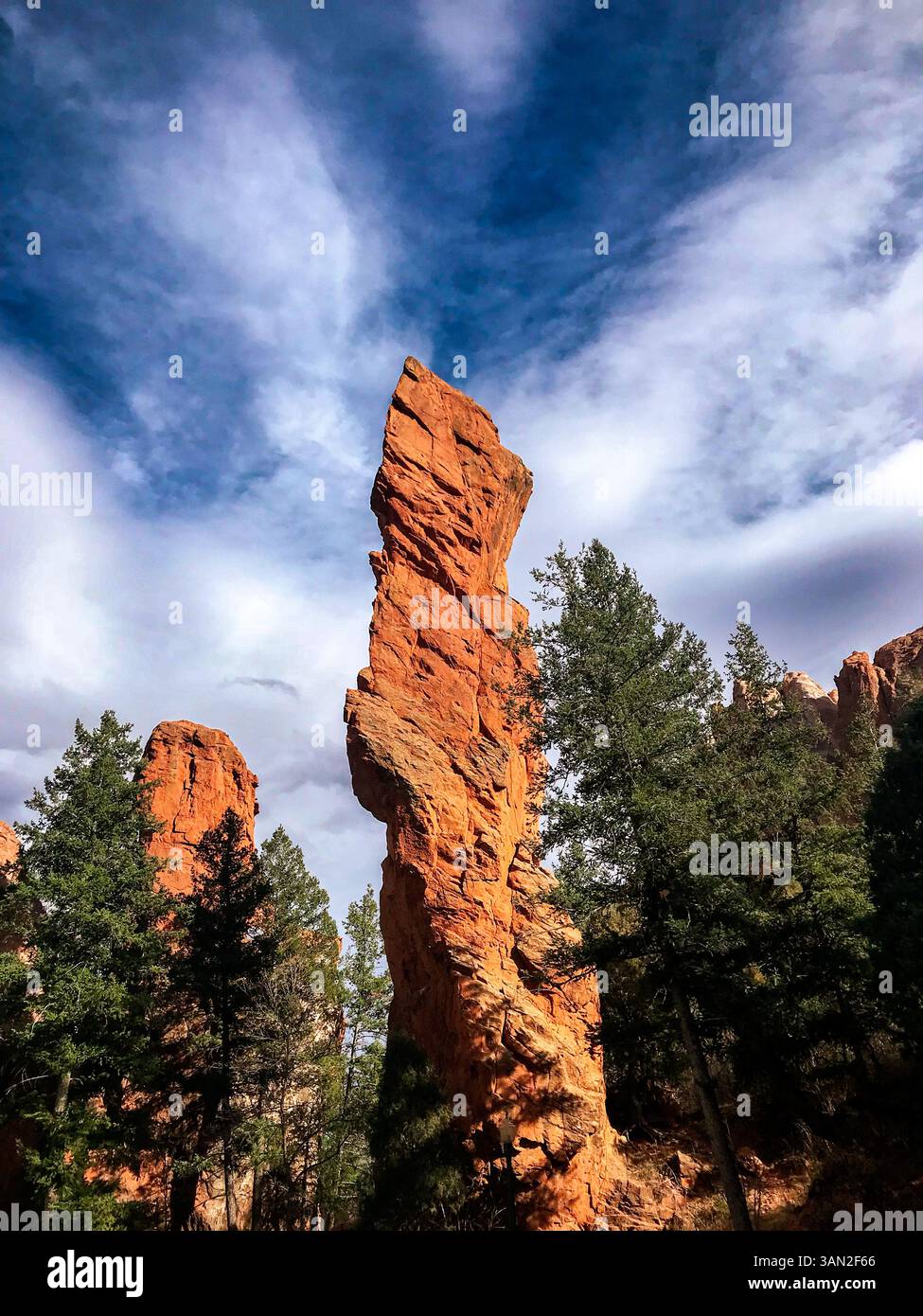 This narrow rock pillar is a favorite photo stop at Garden of the Gods ...