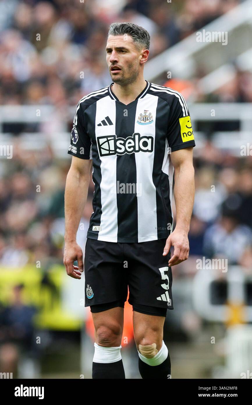 Newcastle, UK. 13th Apr, 2025. Newcastle United defender Fabian Schar ...