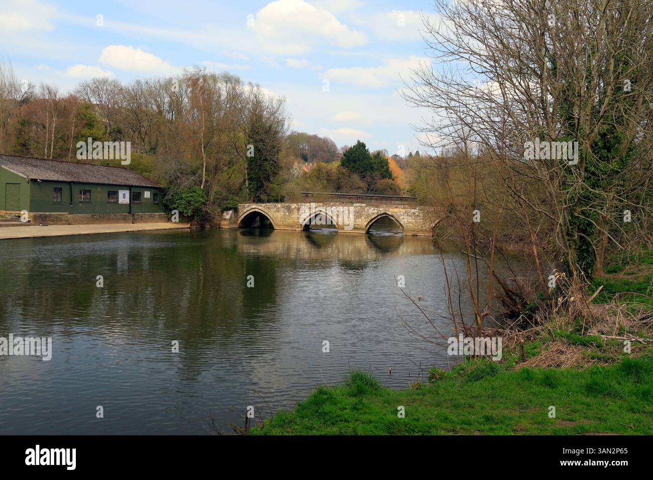 Packhorse Bridge over the river Avon at Bradford on Avon. Taken April ...