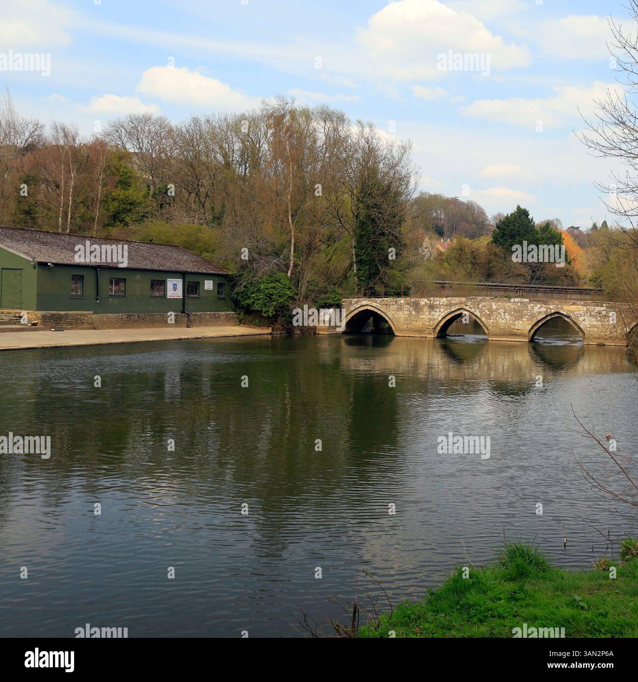 Packhorse Bridge over the river Avon at Bradford on Avon. Taken April ...