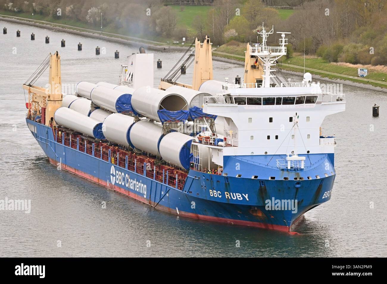 General Cargo Ship BBC RUBY passing the Kiel Canal Stock Photo - Alamy
