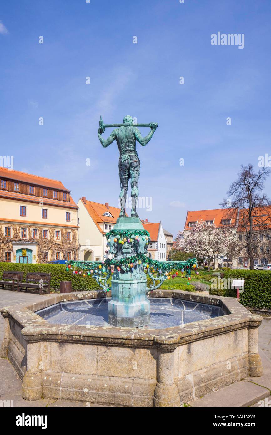 Dohna im Frühling Fleischerbrunnen von Alexander Höfer, 1912 Dohna ...