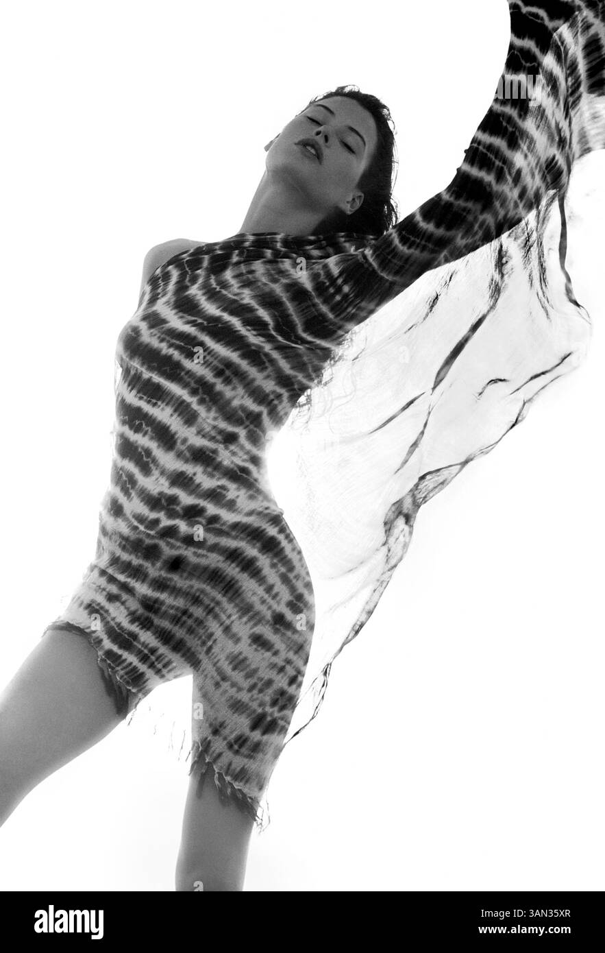 In a scarf Black and White Stock Photos & Images - Alamy