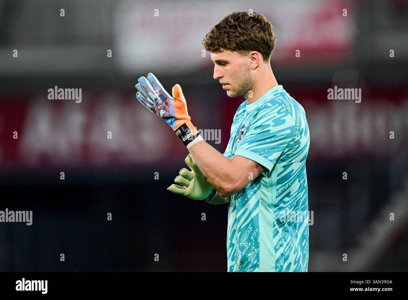 ALKMAAR - Jong AZ goalkeeper Sem Westerveld during the Dutch First ...