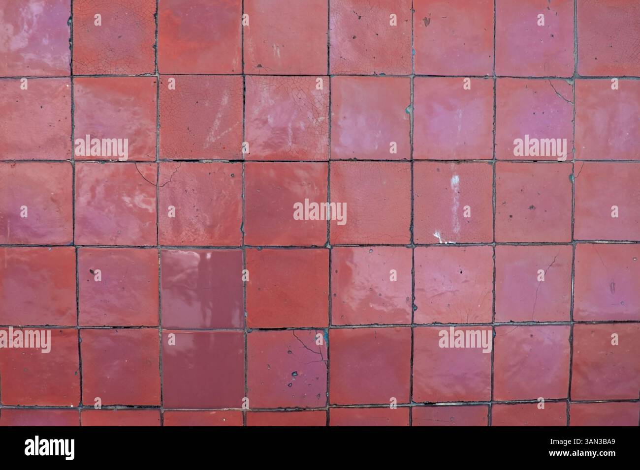 antique kitchen floor texture with color tiles Stock Photo - Alamy