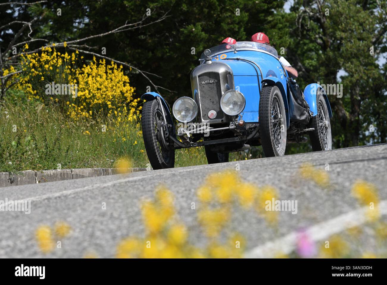 Panzano in Chianti, Italy - June 18th 2021 - Amilcar GCSS of year 1926 in action during the ...