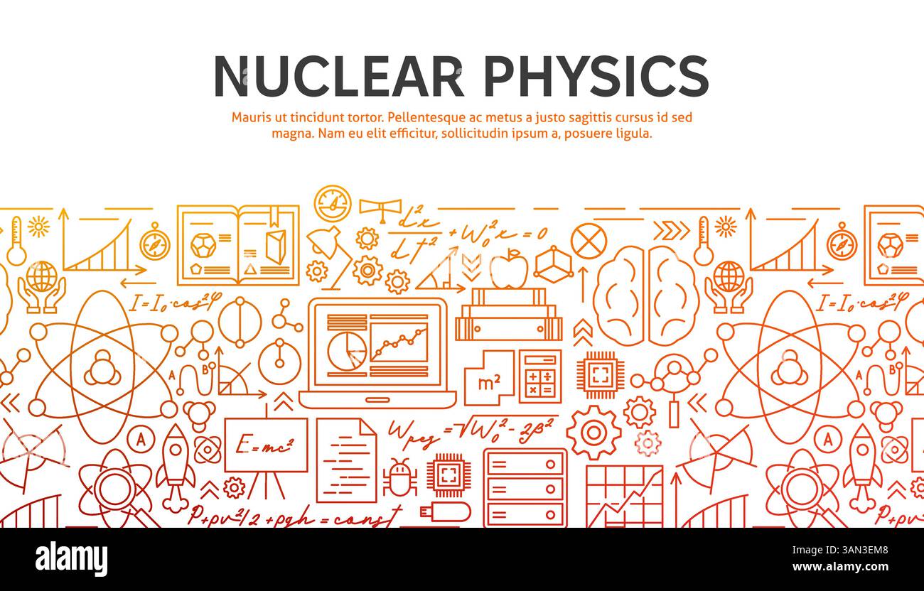 Nuclear Physics Outline Concept Stock Vector Image & Art - Alamy