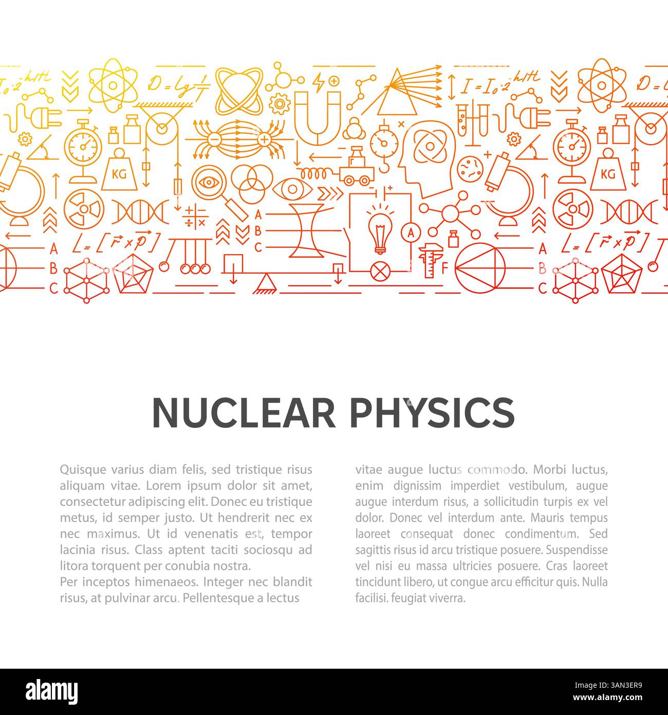 Nuclear Physics Line Template Stock Vector Image & Art - Alamy