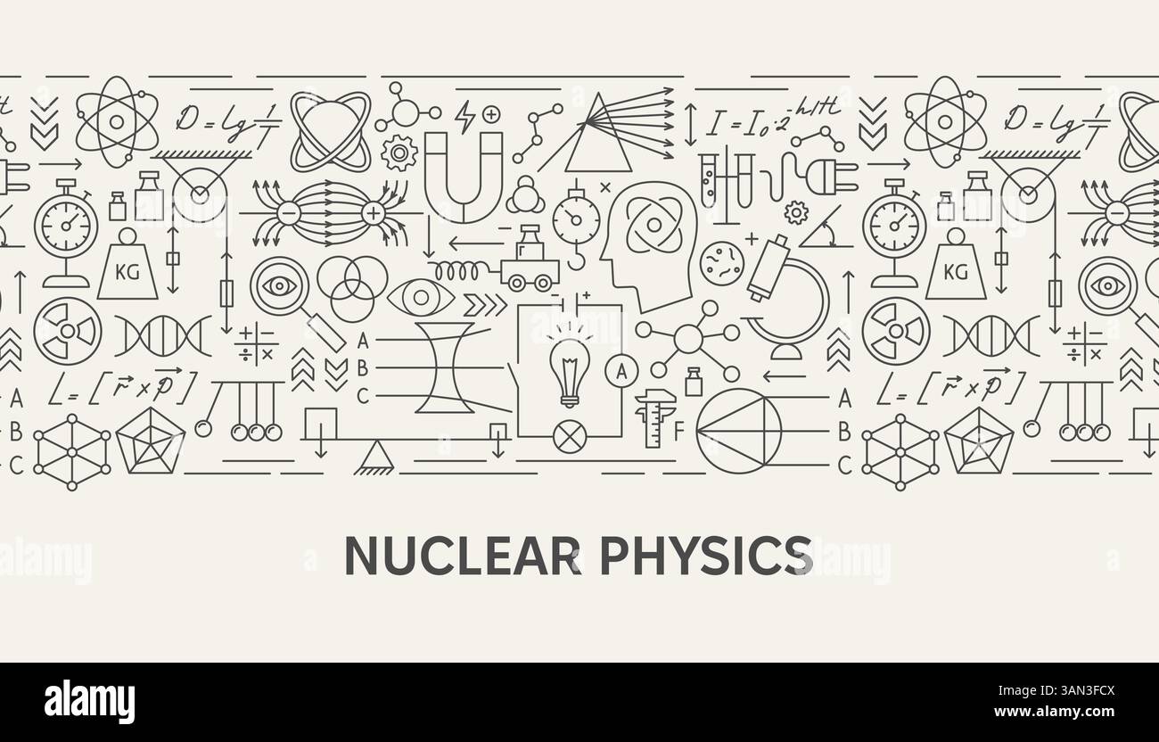 Nuclear Physics Banner Concept Stock Vector Image & Art - Alamy