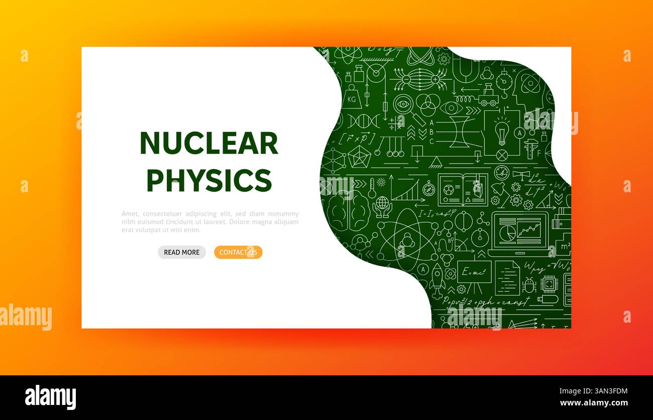 Landing Page Nuclear Physics Stock Vector Image & Art - Alamy