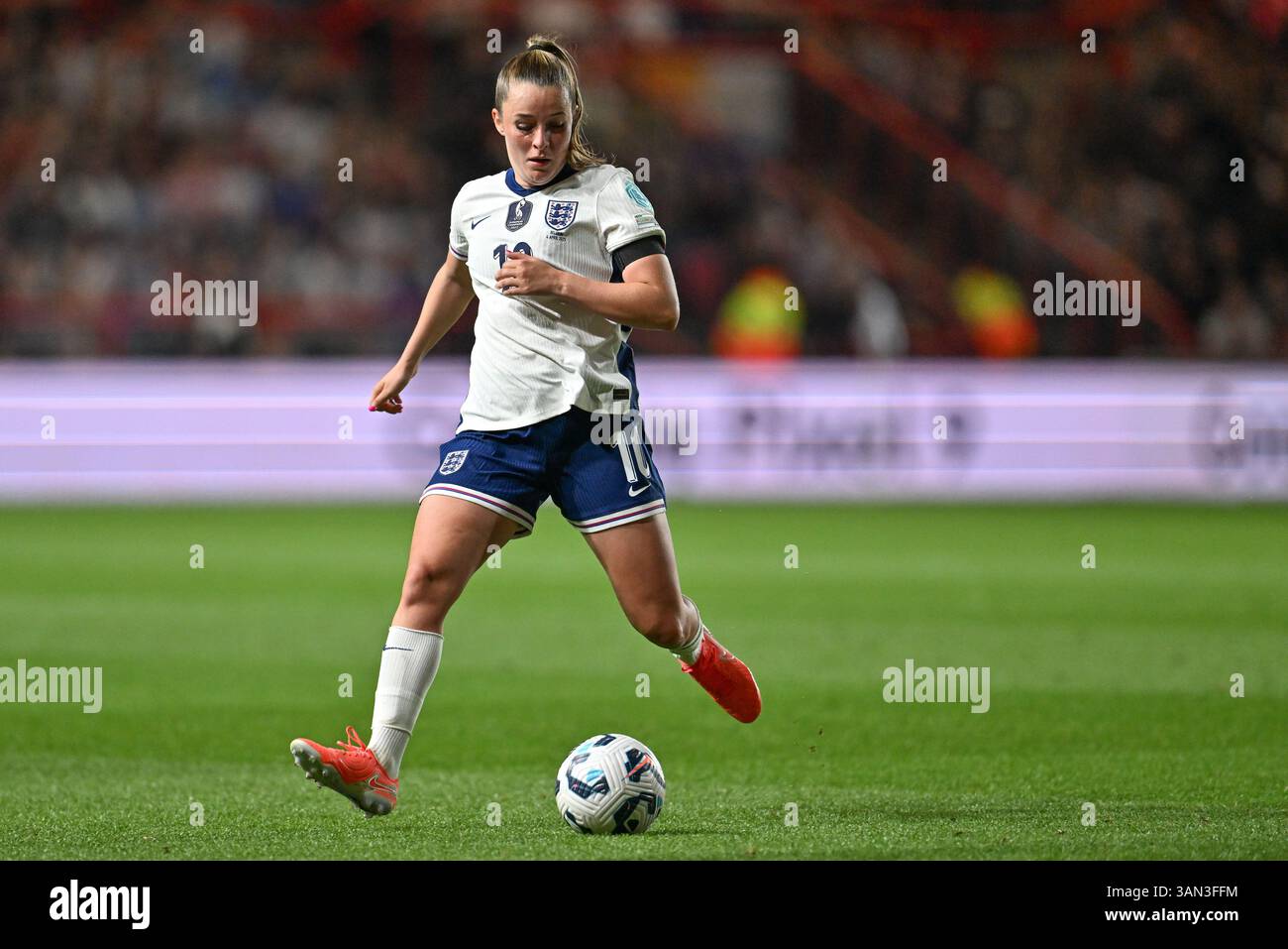 Ella Toone (10) of England pictured during a game between the national ...